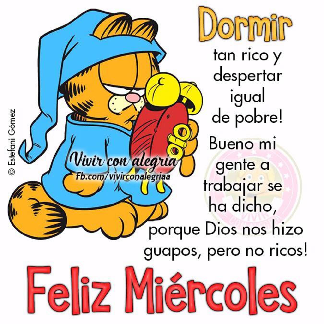 Feliz Miércoles Garfield 78 - BonitasImagenes.net